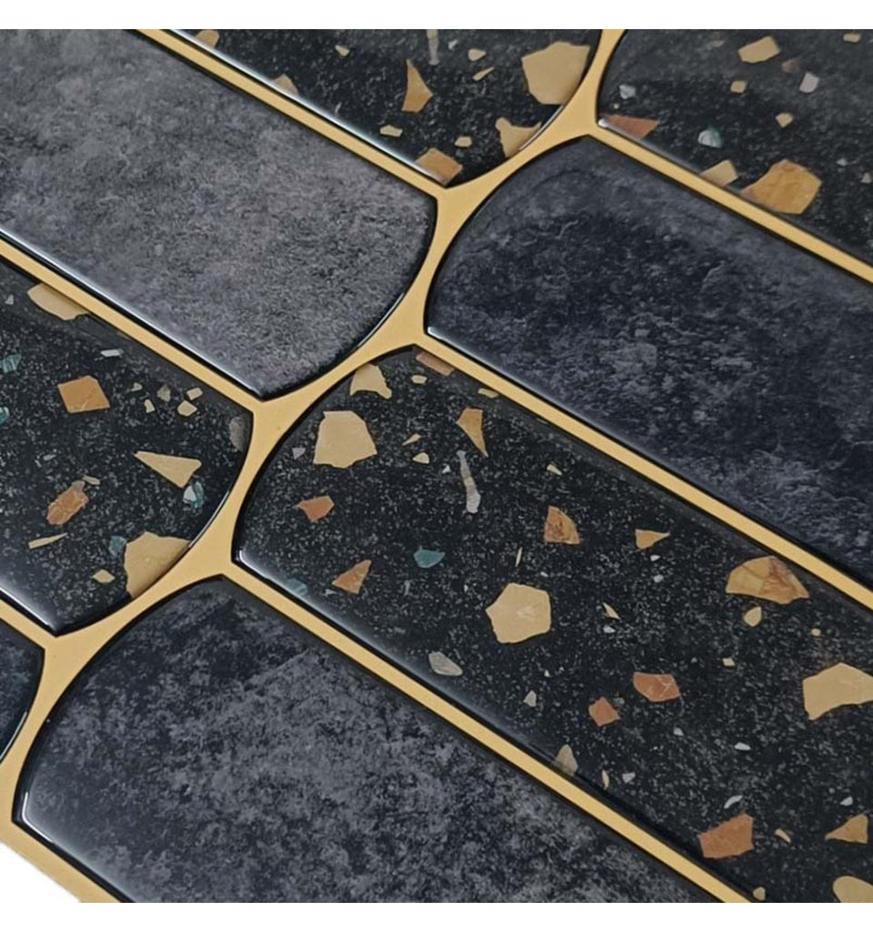Black Capsule Peel and Stick Wall Tile | Kitchen Backsplash Tiles | Se ...