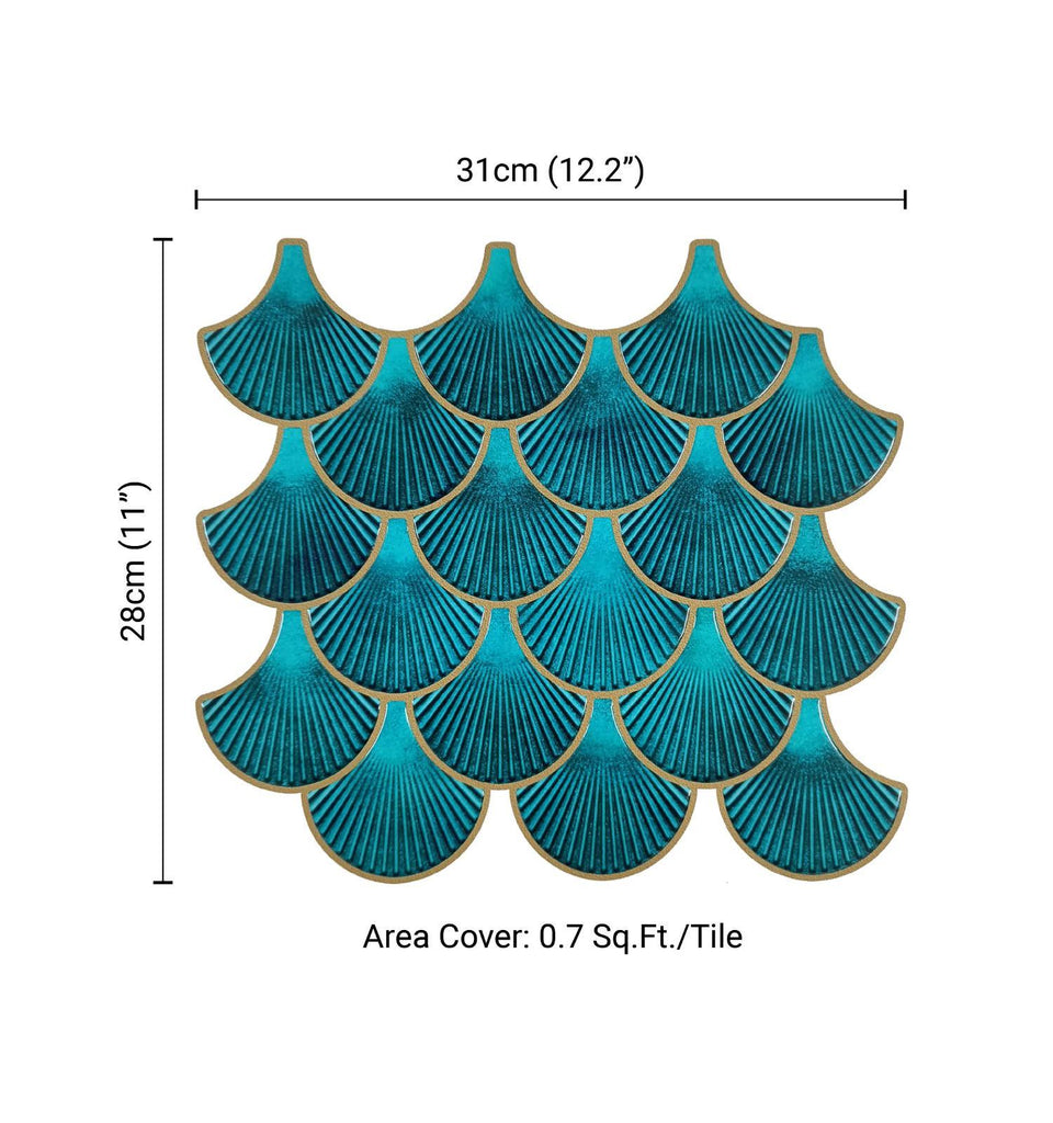 Peel and Stick Teal Blue Wall Tile | Kitchen Backsplash Tiles – Mosaicowall